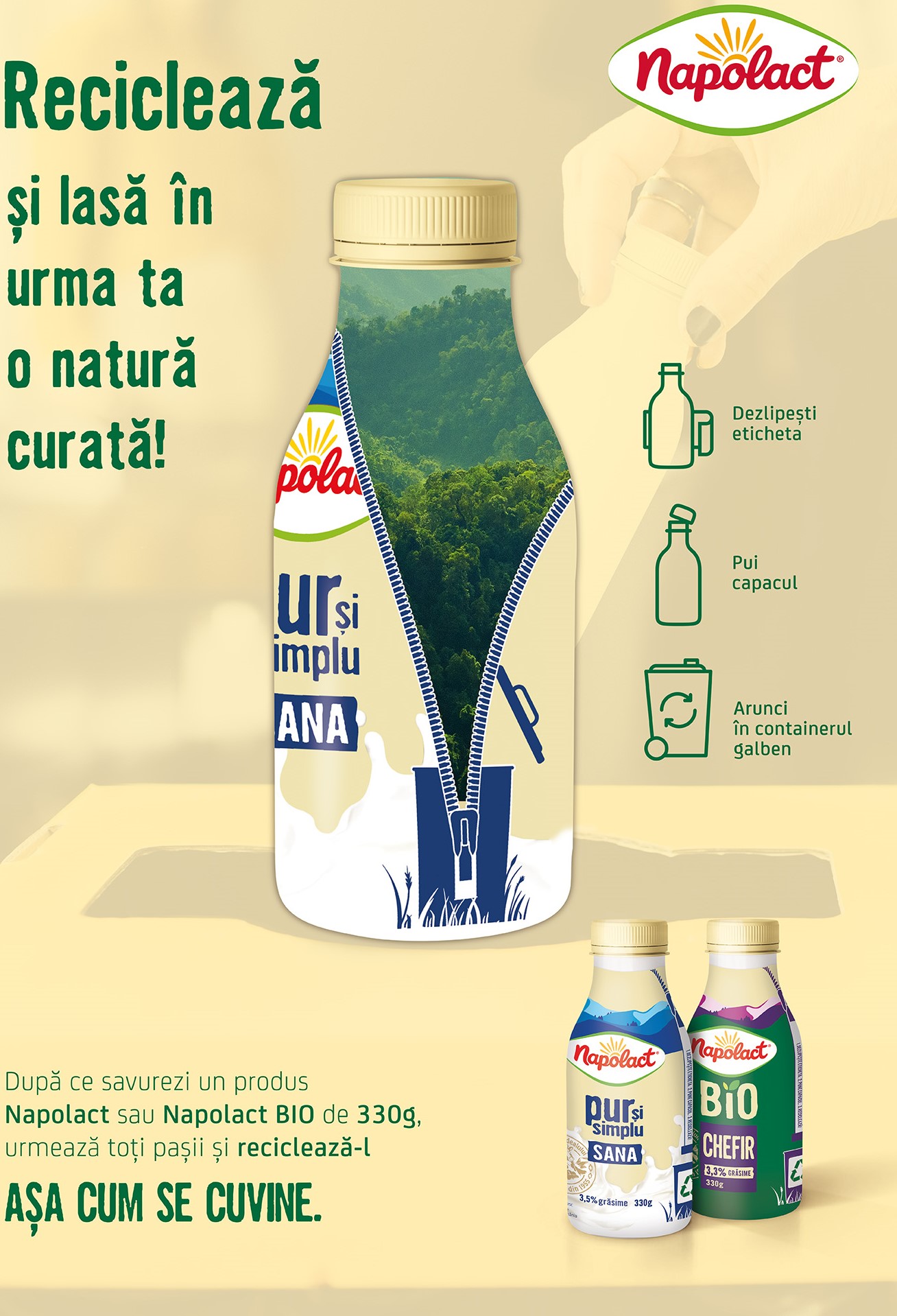 Napolact își schimbă ambalajul pentru a fi mai prietenos cu mediul ...